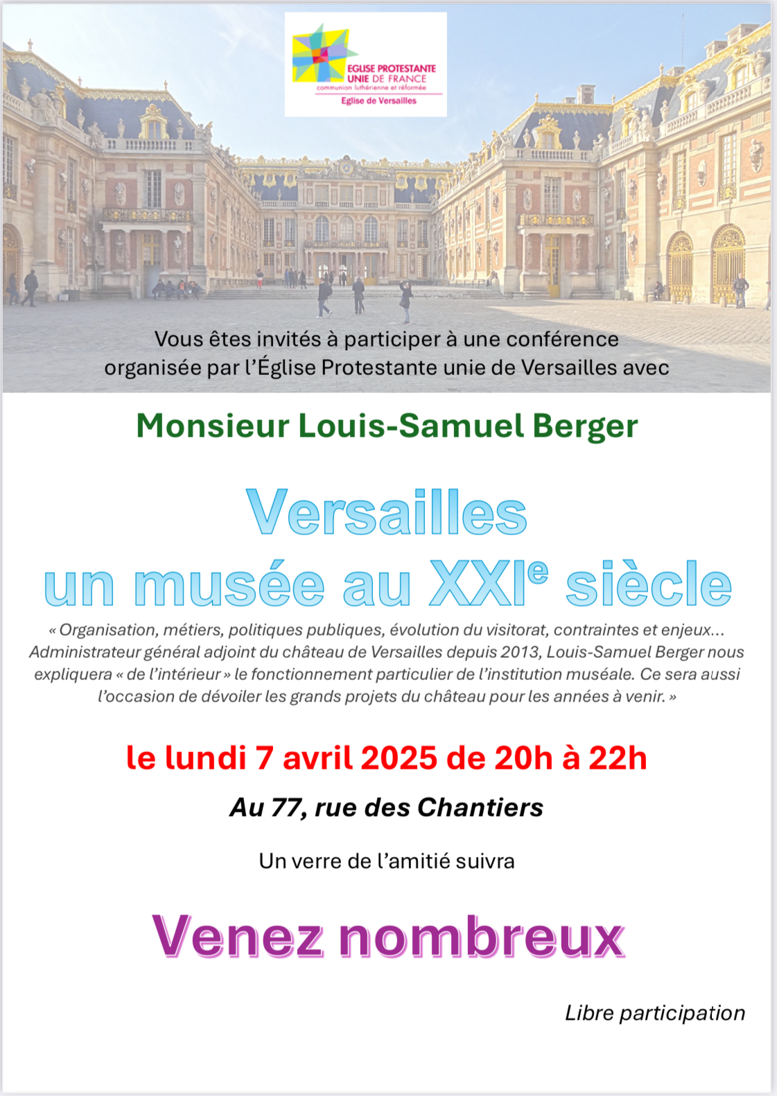 Conférence - Versailles